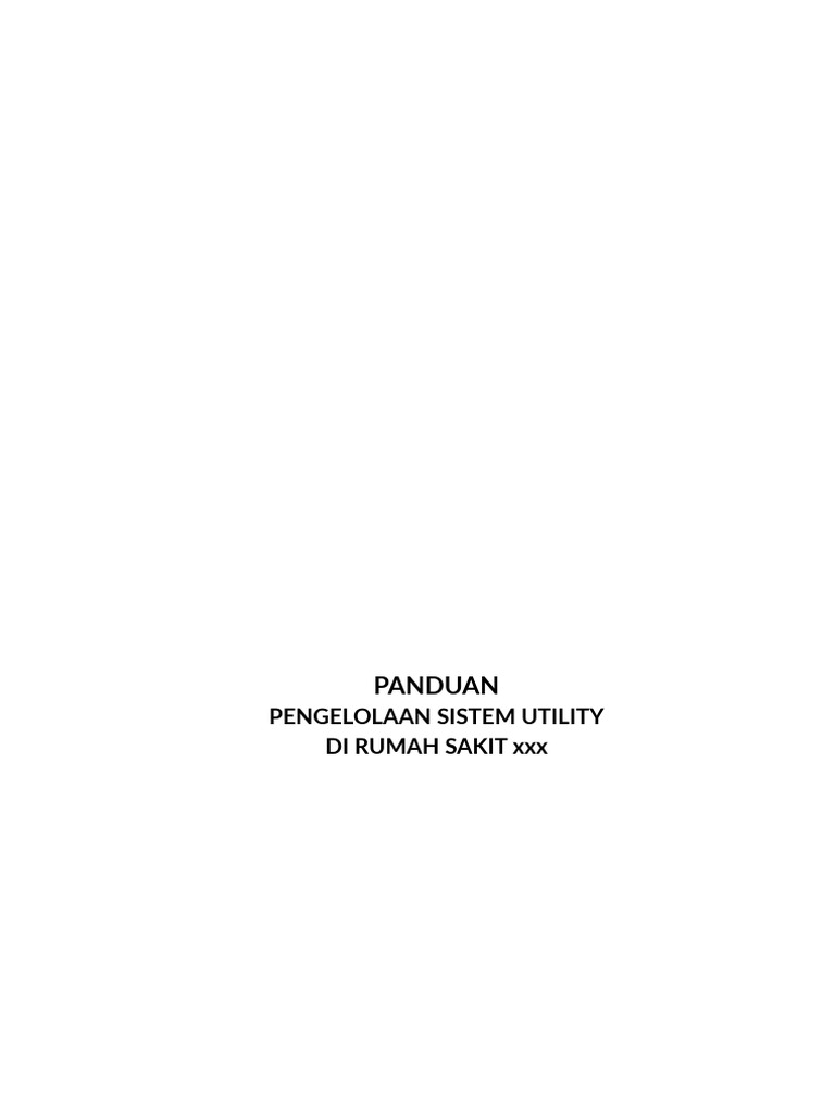 Panduan Pengelolaan Sistem Utility RS | PDF | Teknologi & Rekayasa