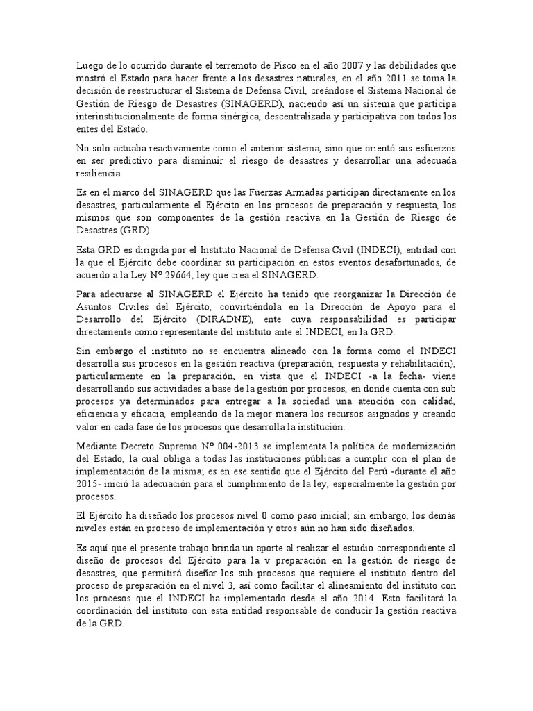 Sinagerd | PDF | Perú | Reducción de Desastres