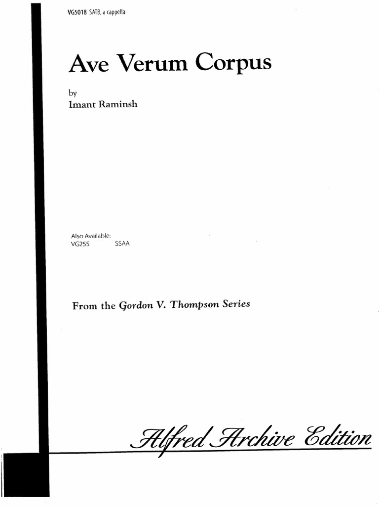 Ave Verum (Raminsh) | PDF