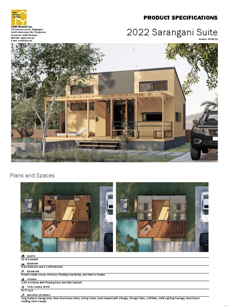 CUBO Sarangani Suite Specifications | PDF | Door | Window