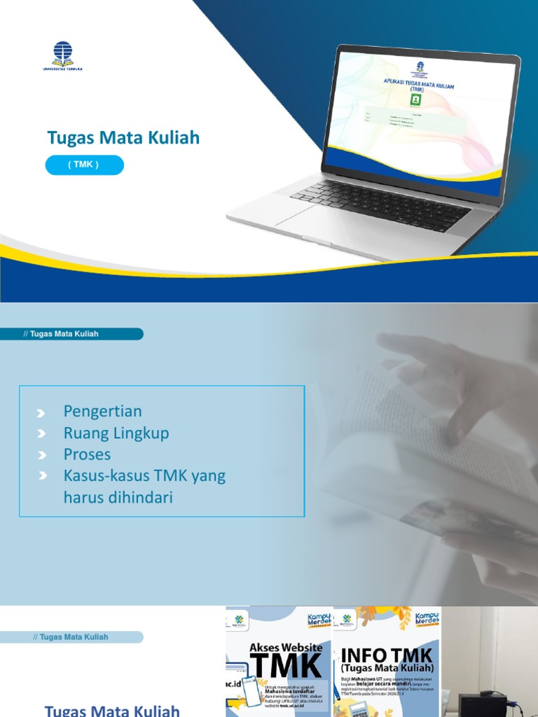 Tentang TMK (Tugaş Mata Kuliah) UT | PDF