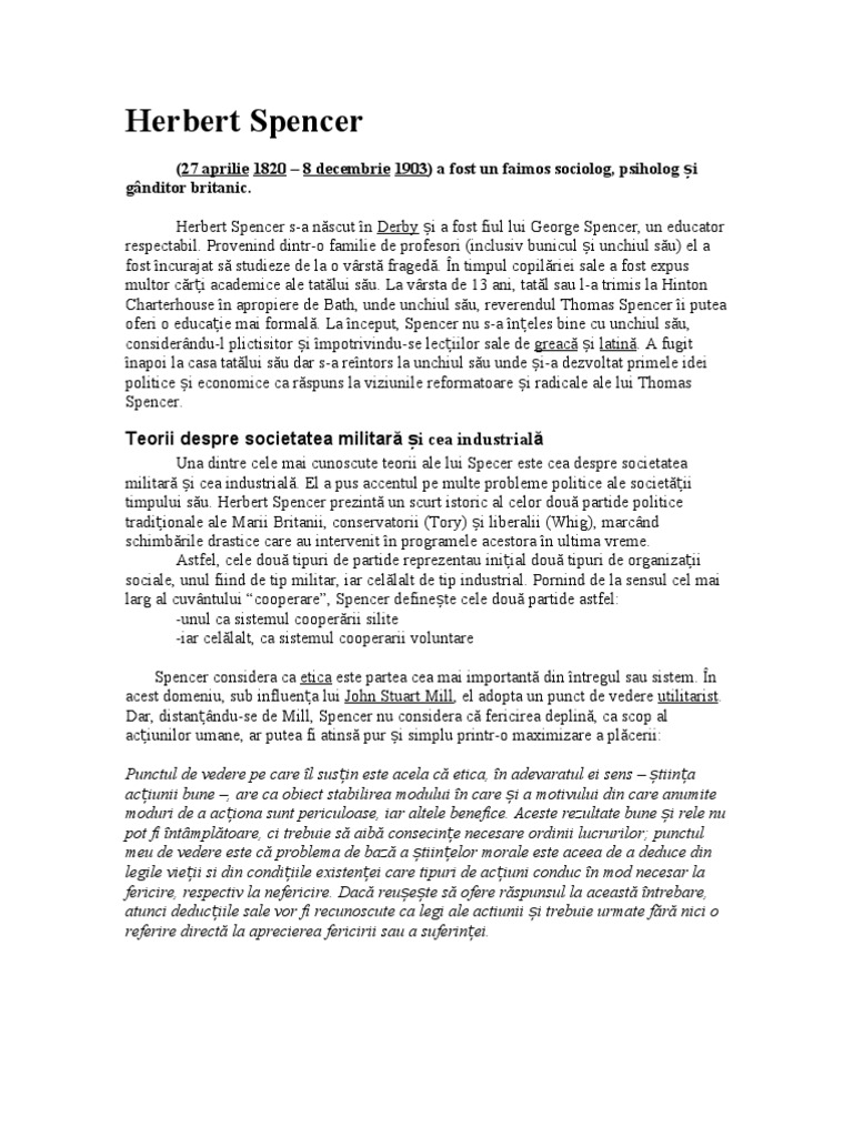 Herbert Spencer | PDF