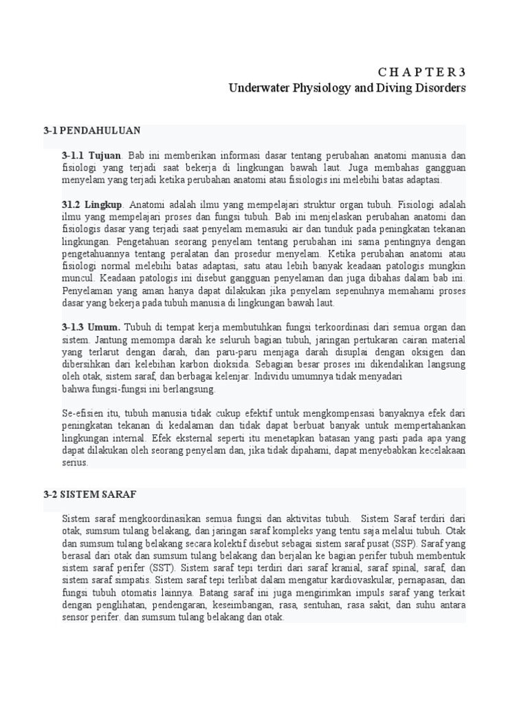 PHYSIOLOGICAL CHANGES AND DIVING DISORDERS | PDF