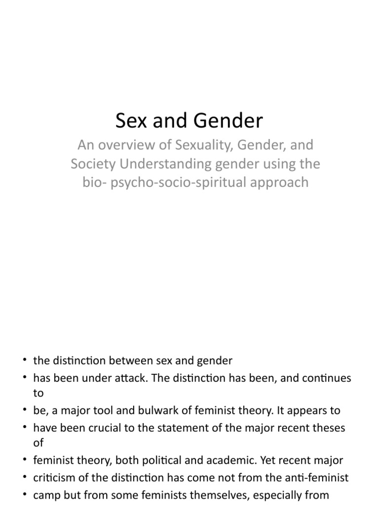 Distinction Sex and Gender | PDF | Gender Studies | Gender