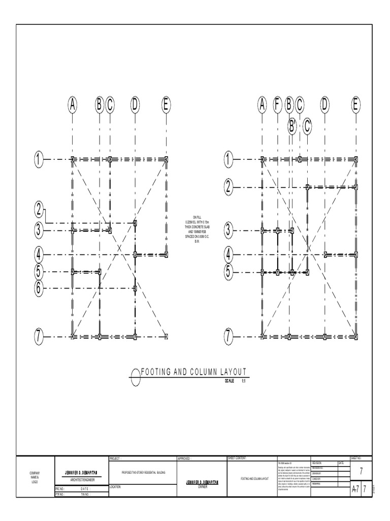 Footing and Column Layout | PDF | Economic Sectors