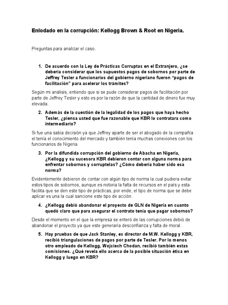 Caso Kellogg | PDF | Corrupción política | Business