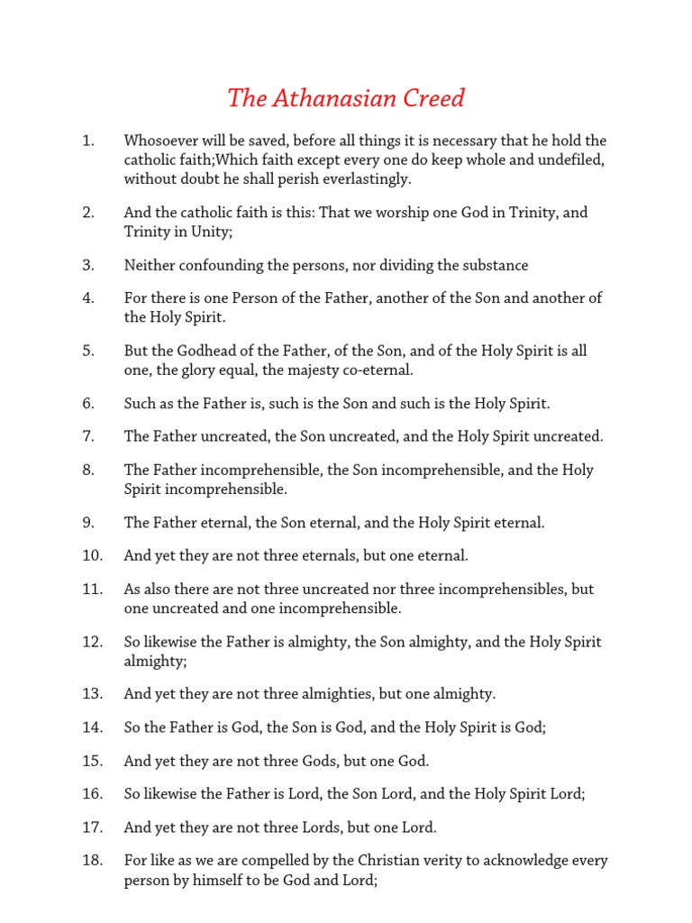 The Athanasian Creed | God In Mormonism | Trinity