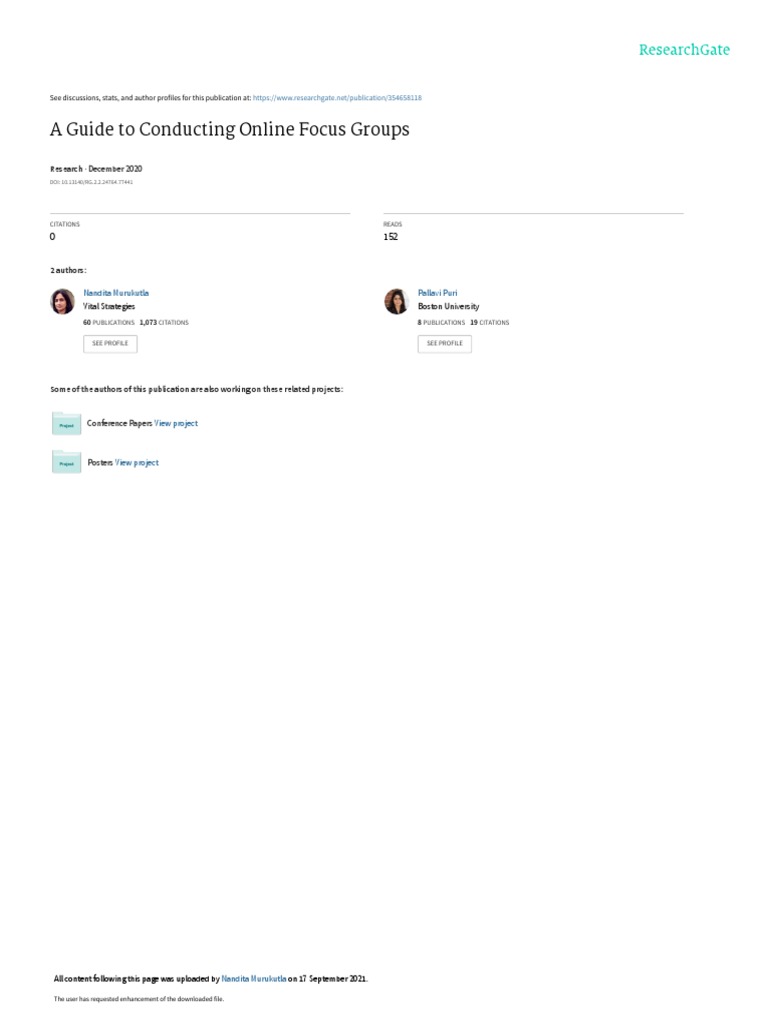 A Guide To Conducting Online Focus Groups | PDF | Focus Group | Internet Forum
