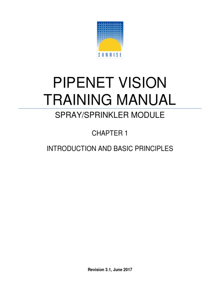 Spray - Chapter 1 - Basic Principles PIPENET | PDF | Fire Sprinkler ...