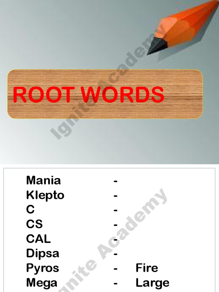 Roots Word Book | PDF