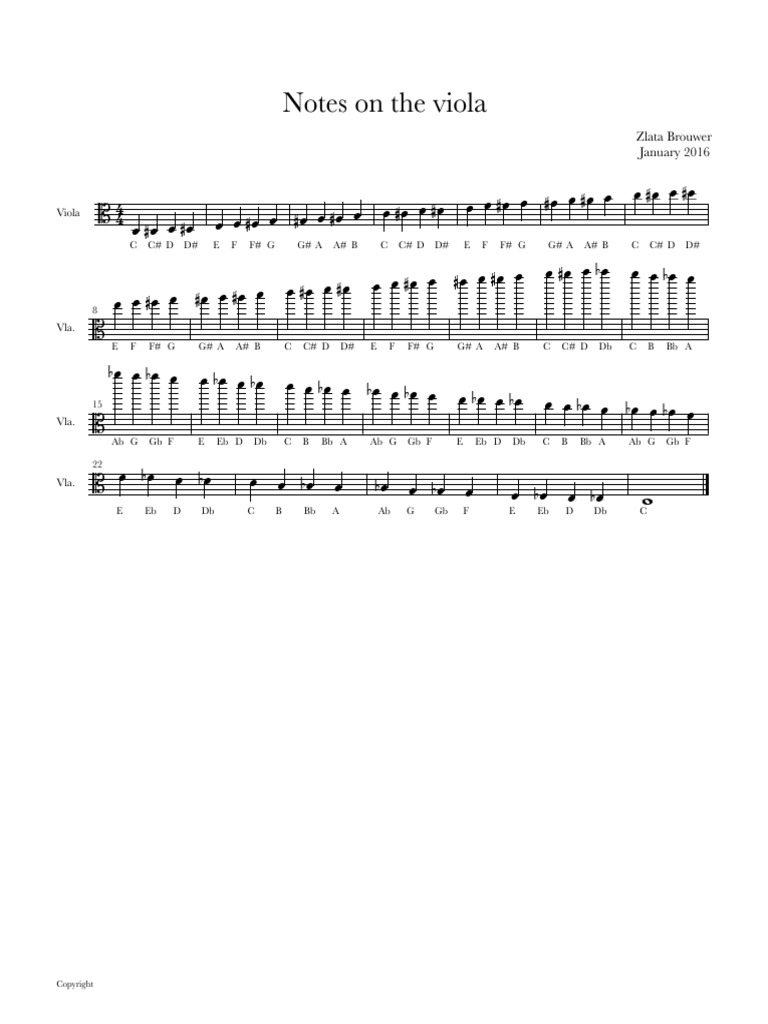 Notes On The Viola | PDF