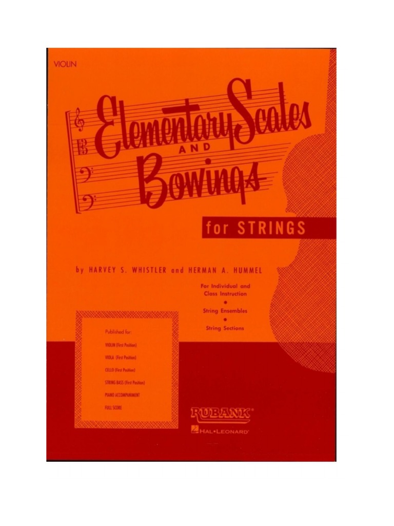 Elementary Scales and Bowings Violin First Position1 | PDF