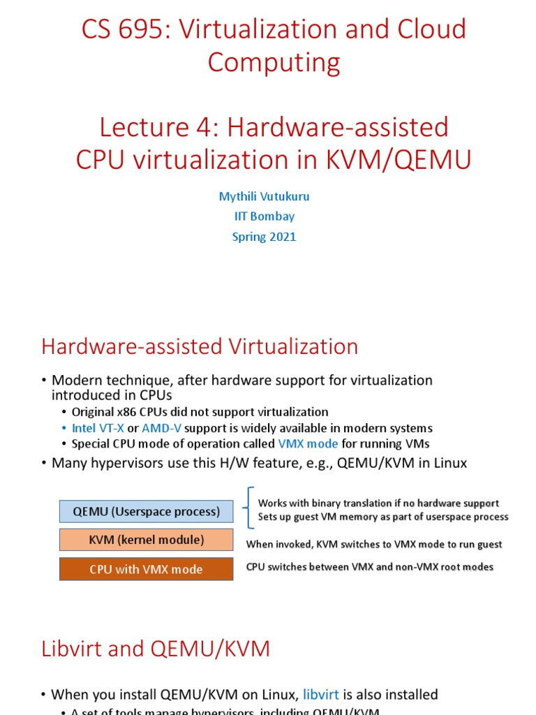 04 Hwvirt Kvmqemu | PDF | Virtual Machine | Thread (Computing)