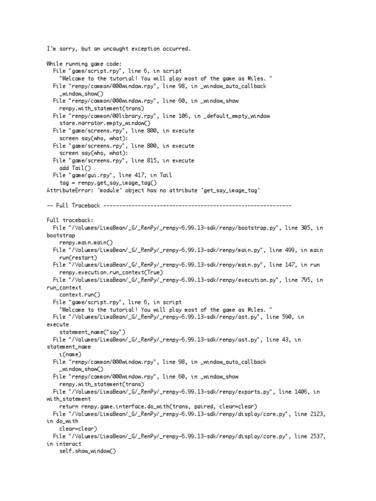 Traceback | PDF | Operating System Technology | System Software