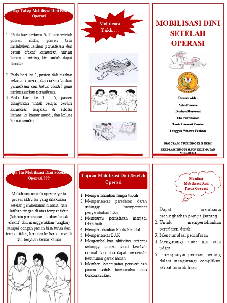Leaflet Mobilisasi Pasca Operasi | PDF