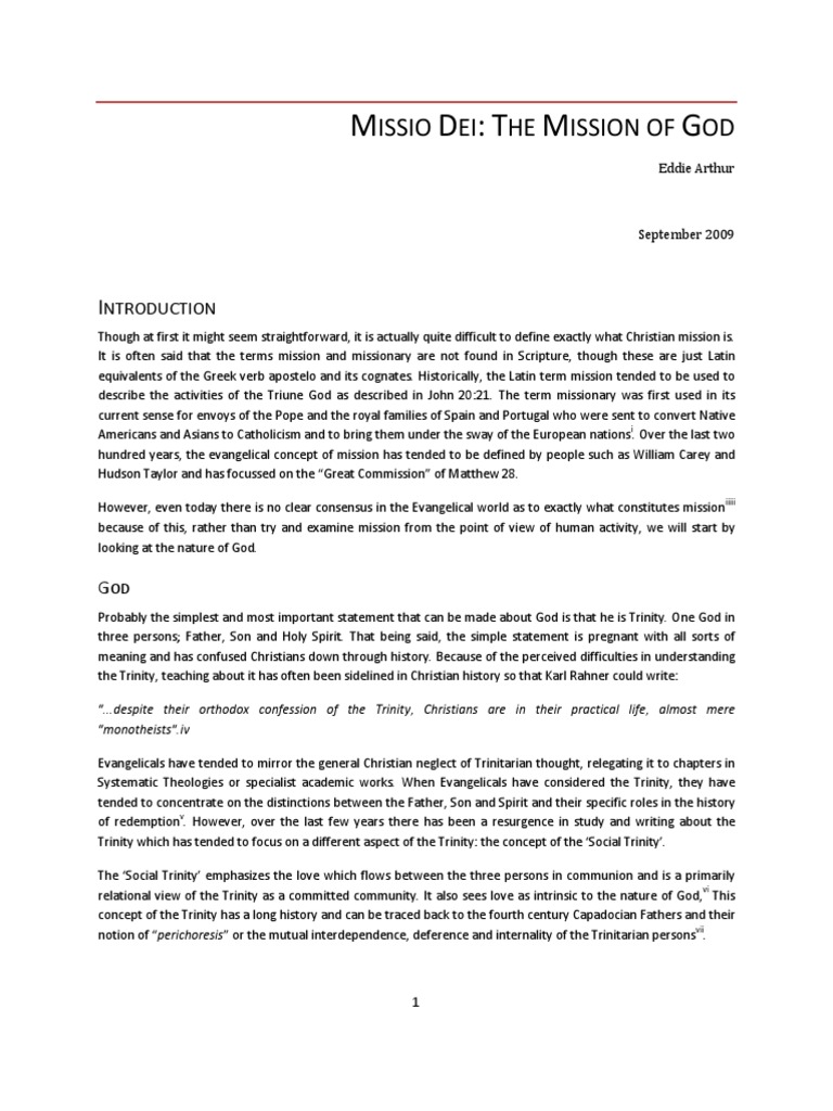 The Mission of God Revealed: Exploring the Central Role of the Trinity ...