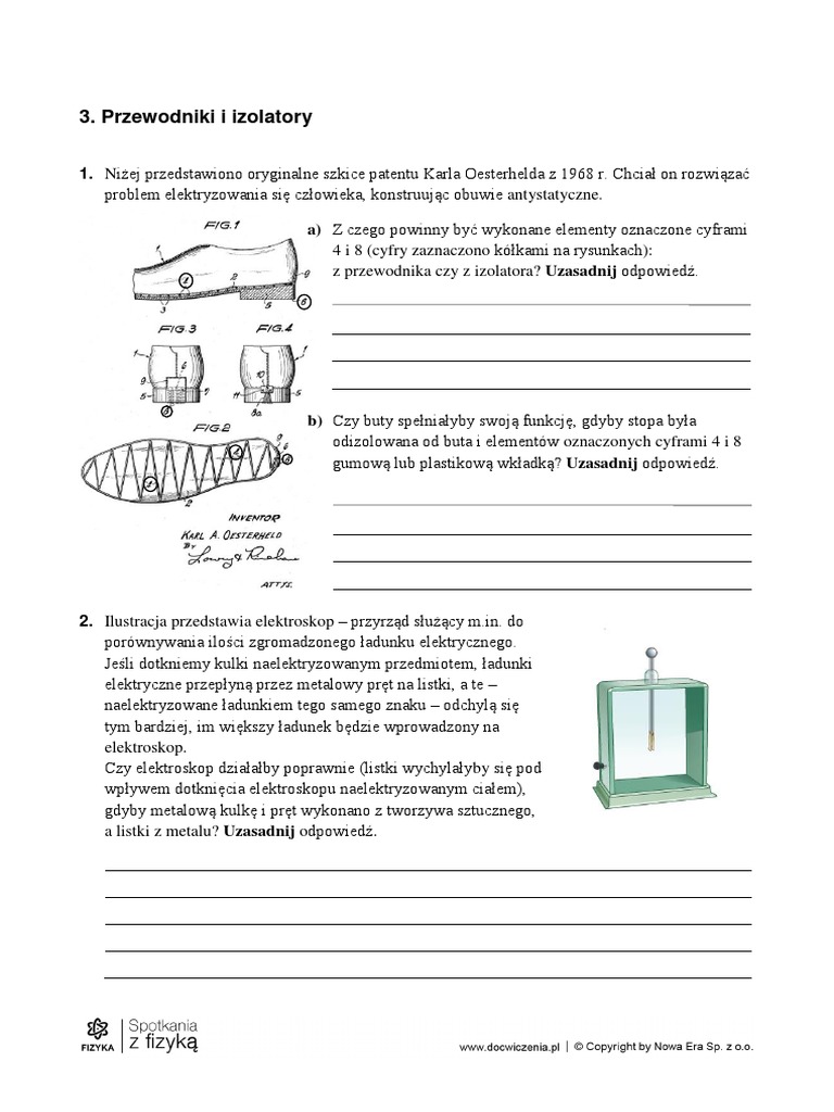 Zadania Przewodniki I Izolatory | PDF