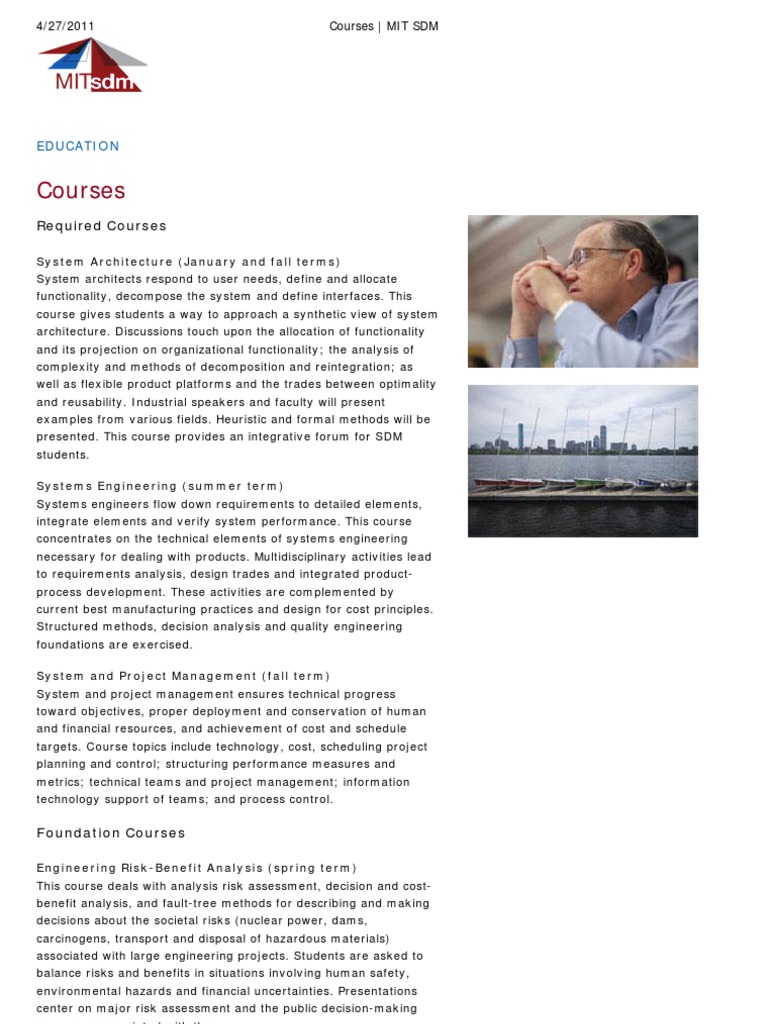 Courses - Mit SDM | PDF | Marketing | Project Management