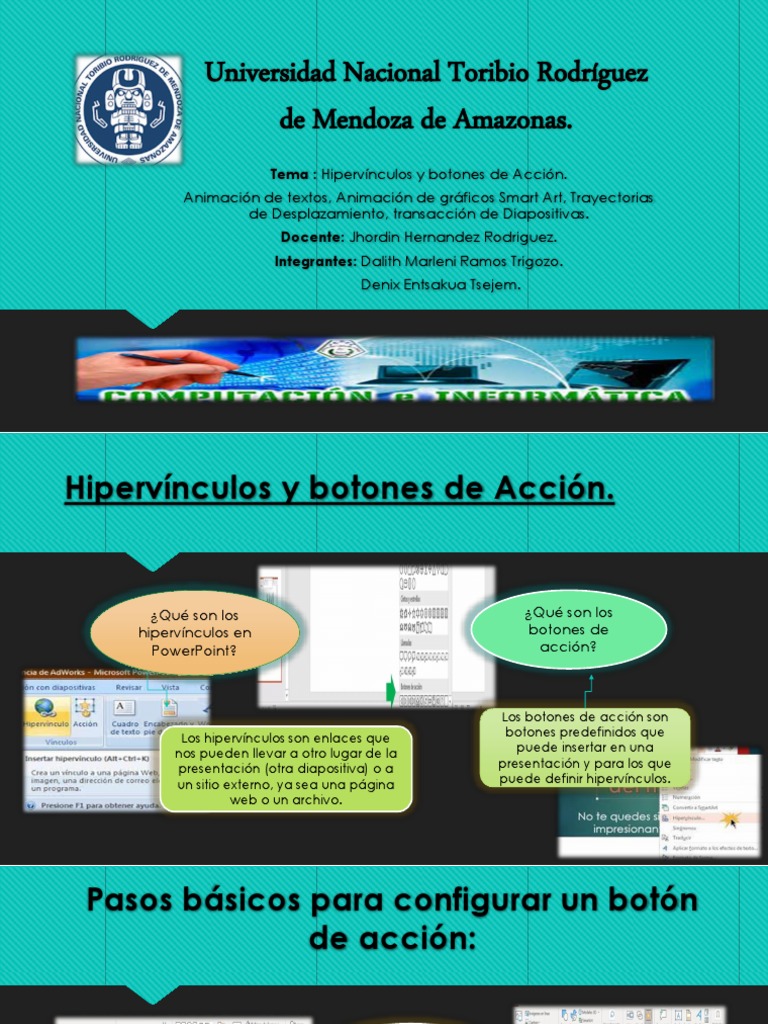 Diapositivas de Power Point, Computación e Informatica. | PDF | Microsoft PowerPoint | Hipervínculo
