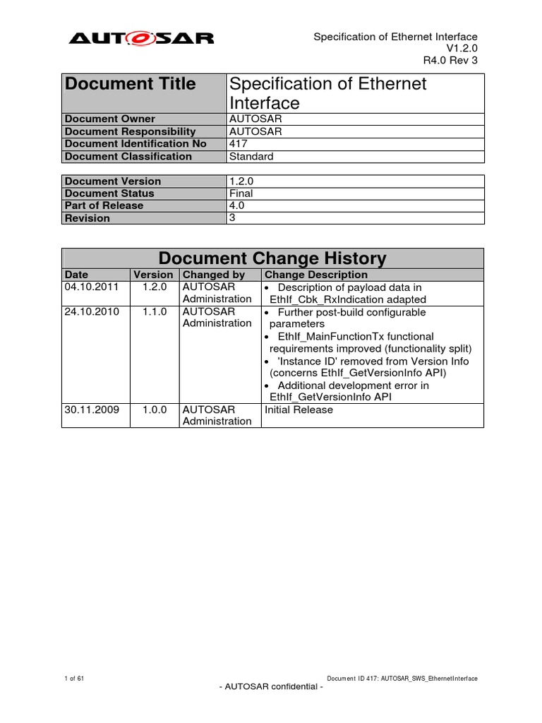 Eth Autosar | Download Free PDF | Internet Protocol Suite | Ethernet