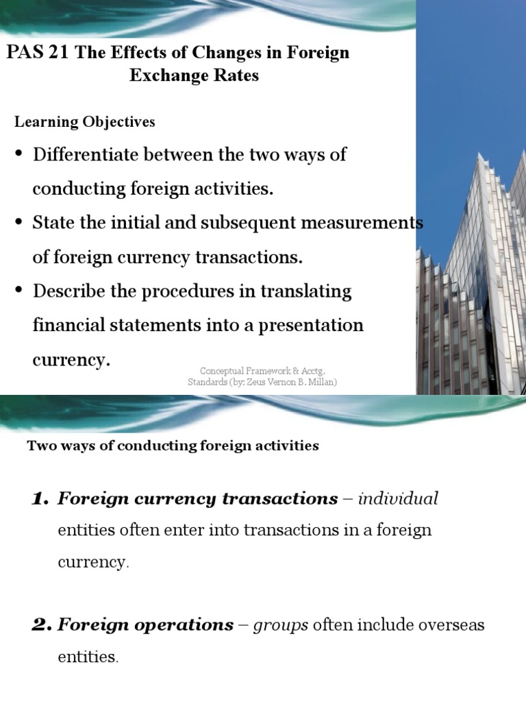 CFAS - Lec. 9 PAS 21 and 23 | PDF | Expense | Corporations