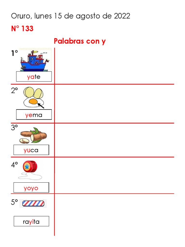 Lista De Palabras Con Y – Palabras Con Y En Español – XRNXW