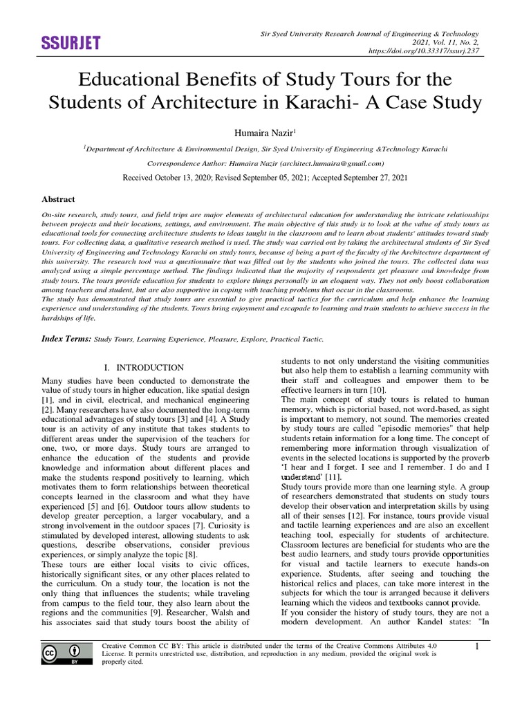 Article+237+-++27-10-2021-Benefits of Study Tour | PDF | Learning ...