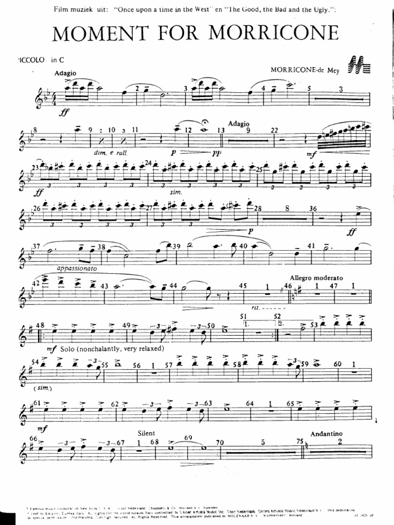 Moment For Morricone. Johan de Mey | PDF