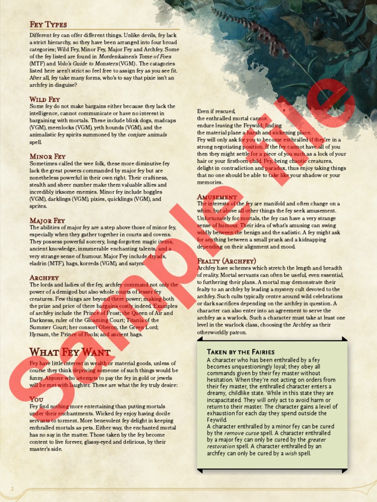 Fey Bargains: Understanding Fey Requests | PDF | Fairies