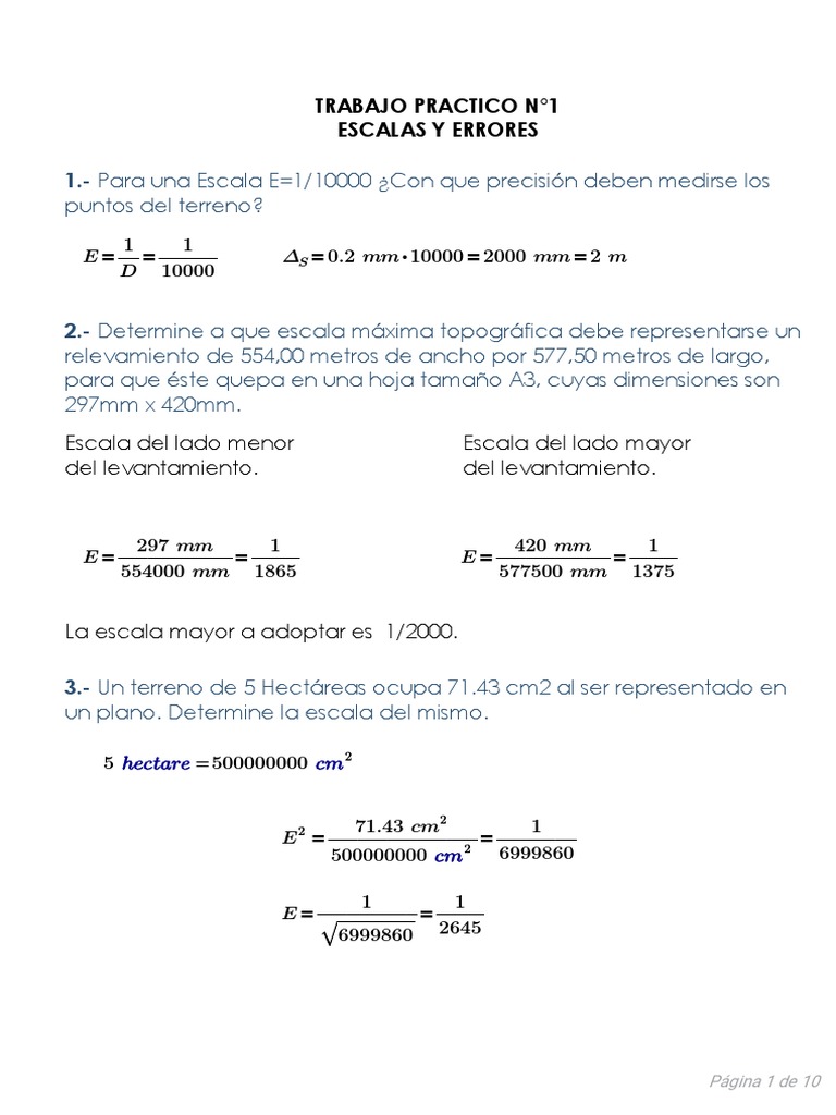 TP1 Topo | PDF | Matemáticas | Sistema Internacional de Unidades
