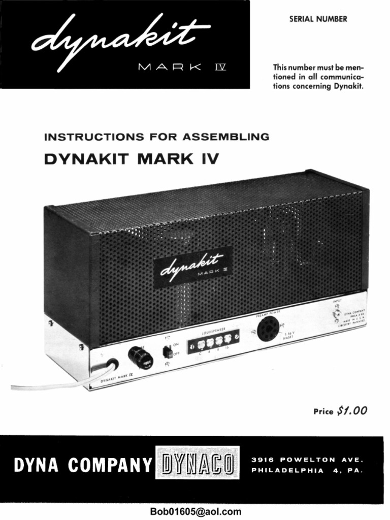 Dynaco MK4 Manual | PDF