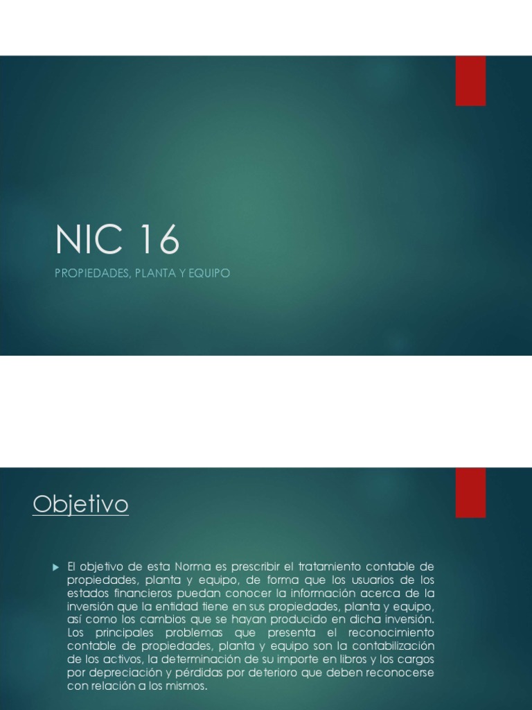 Nic 16 PDF | PDF | normas internacionales de INFORMACION FINANCIERA | Depreciación