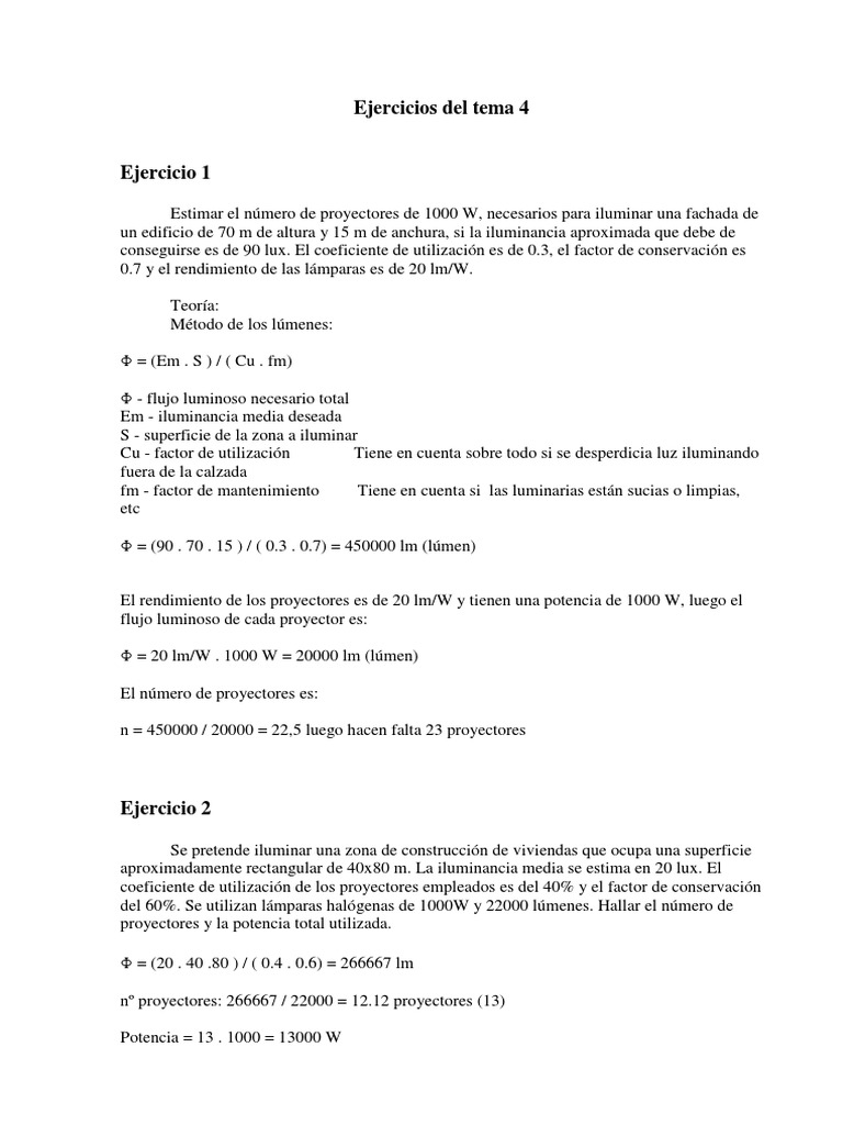Ejercicios RESUELTOS Del Tema 4 | PDF | Unidades de medida | Psicofísica