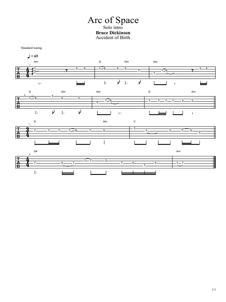 Arc of Space Solo Intro | PDF