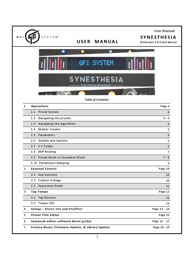 Synesthesia - User Manual en - V2.0.x | PDF | Computer File | Switch