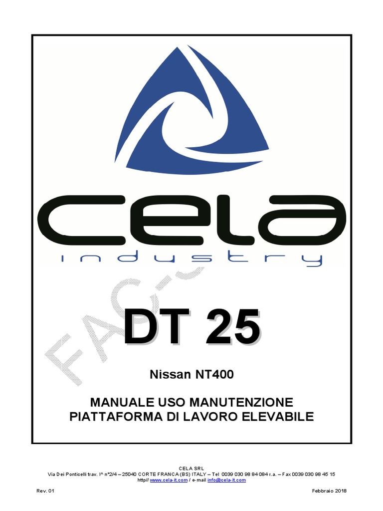 Manuale DT25 NT400 Rev 01 | PDF