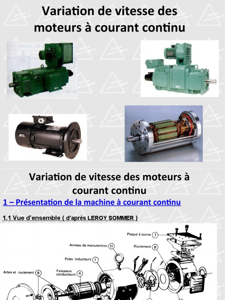 Variation De Vitesse Des Moteurs Courant Pdf Énergie électrique Électricité