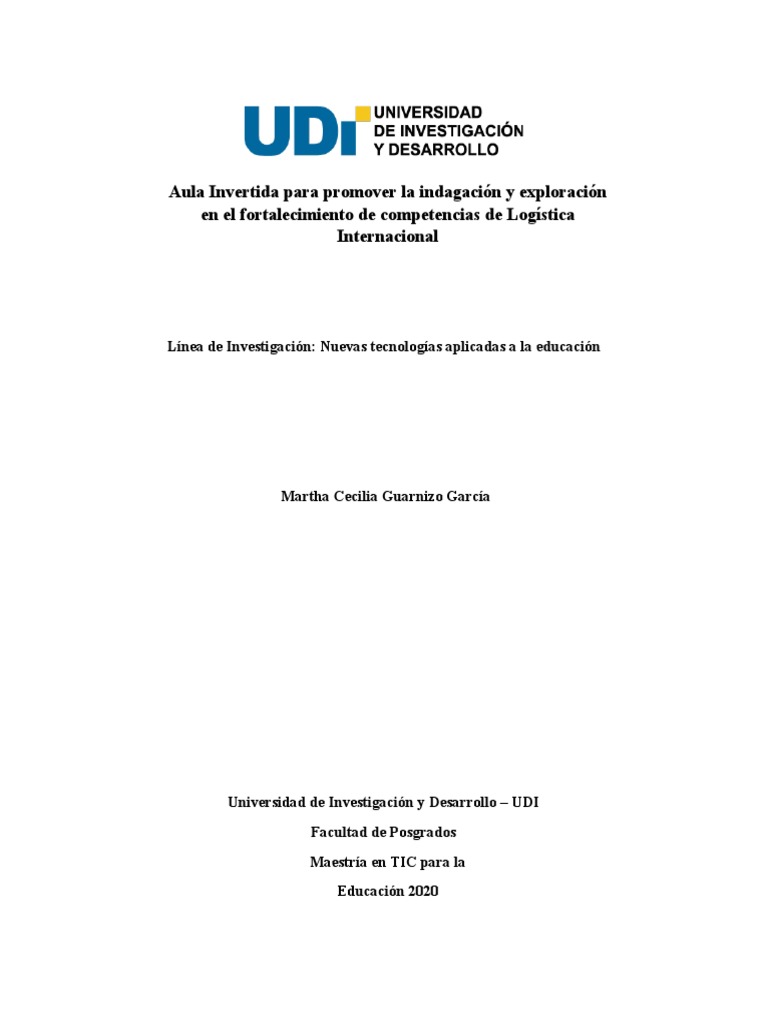 Ejemplo Proyecto UDI | PDF | Método de enseñanza | Aprendizaje