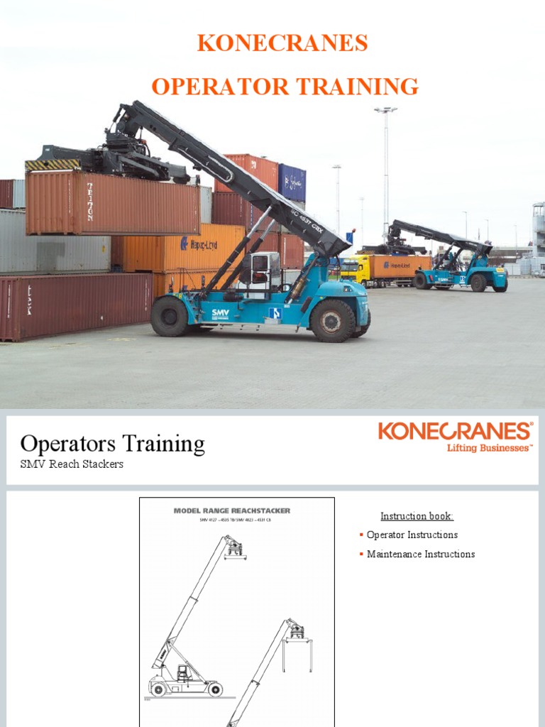 SMV Operators Training - Reach Stacker | PDF | Brake | Elevator