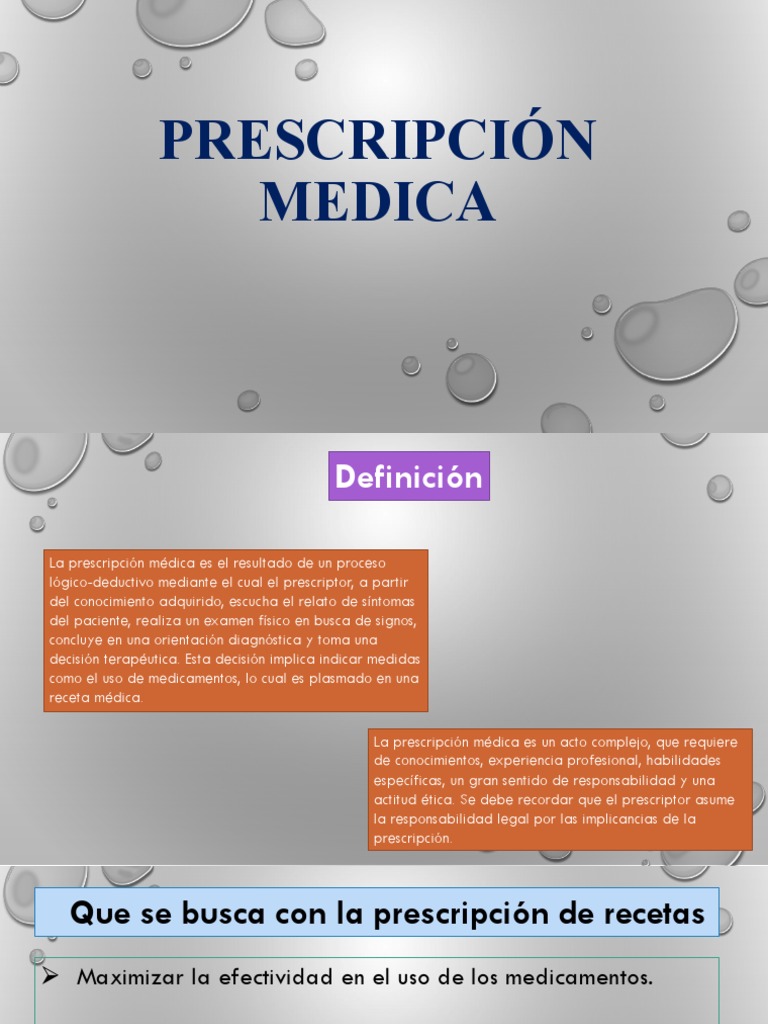 Prescripción medica | PDF | Prescripción médica | Medicamentos con receta