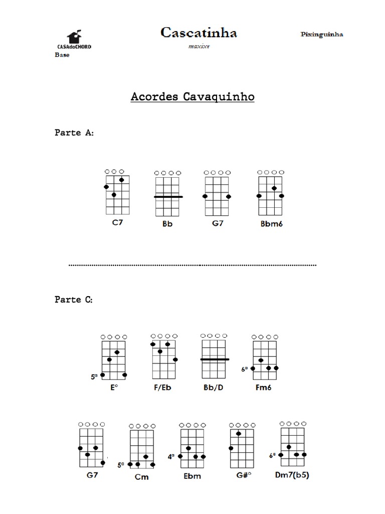 CASCATINHA - Acordes Cavaquinho | PDF