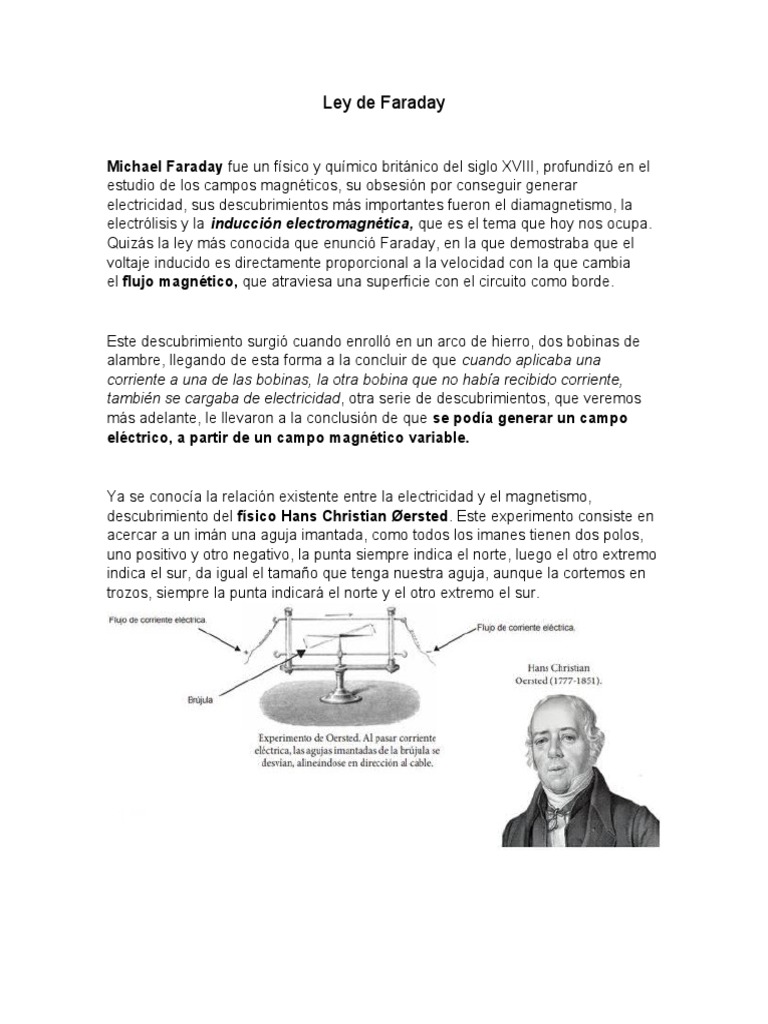 Ley de Faraday | PDF | Imán | Corriente eléctrica