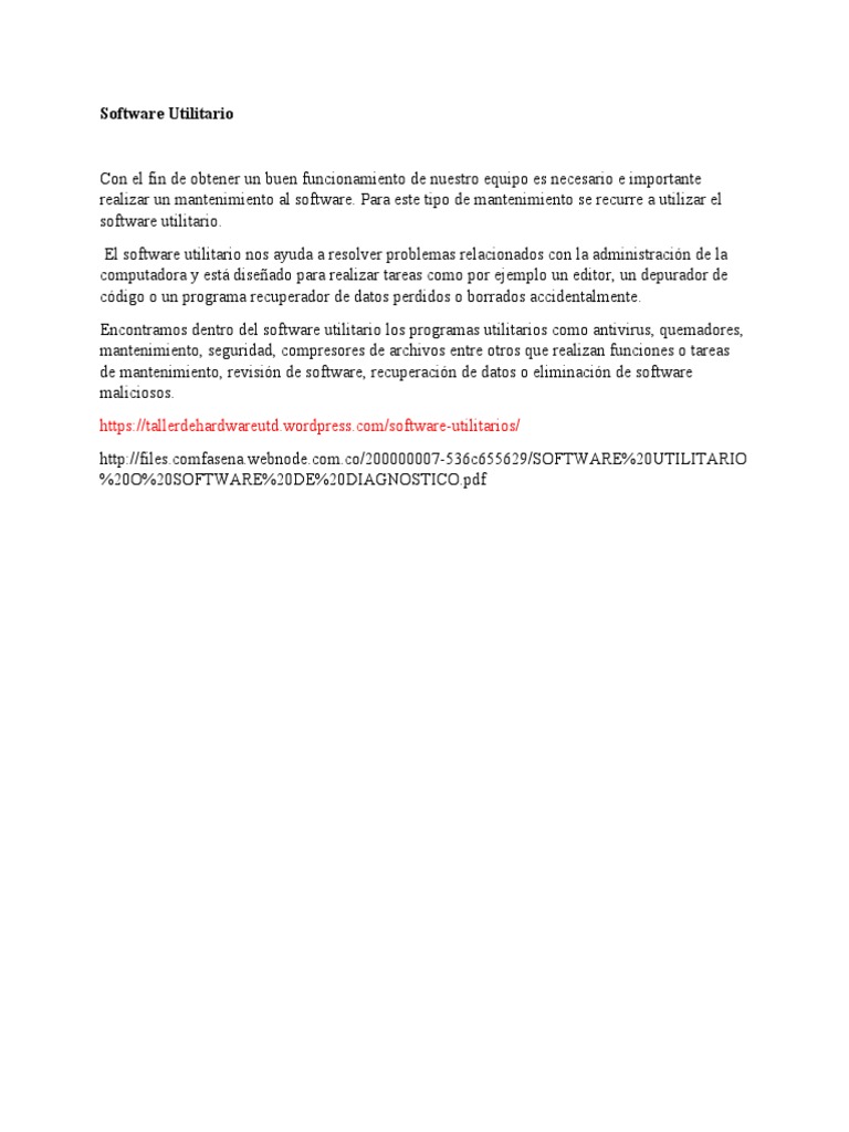 Software Utilitario | PDF | Bios | Hardware de la computadora