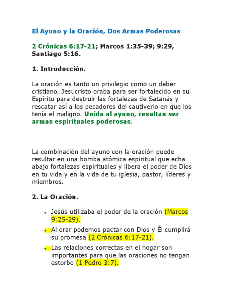 La poderosa combinación del ayuno y la oración para derribar fortalezas ...