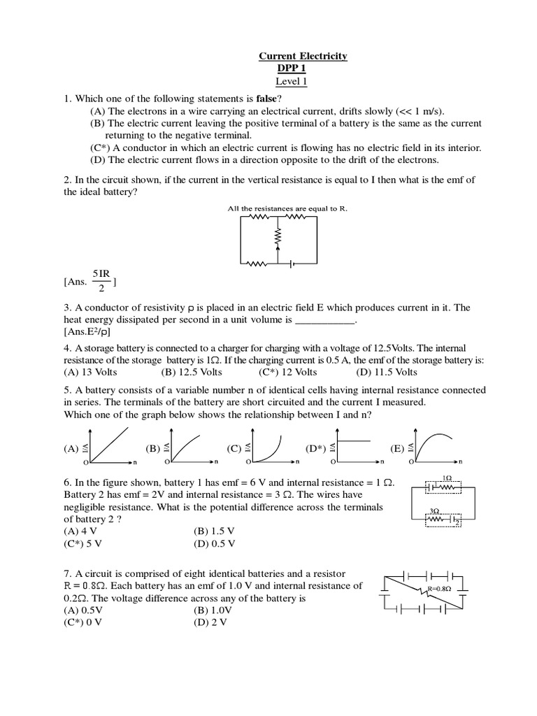 Current 1 Pdf Electric Current Voltage