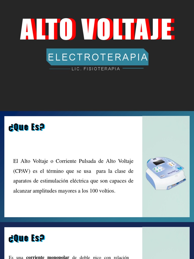 Alto Voltaje en Electroterapia Fisioterapéutica | PDF | Quemar ...