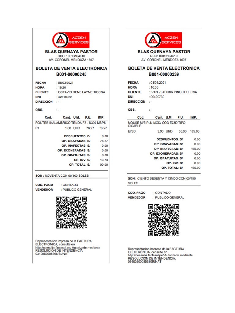 Boleta de Venta | PDF