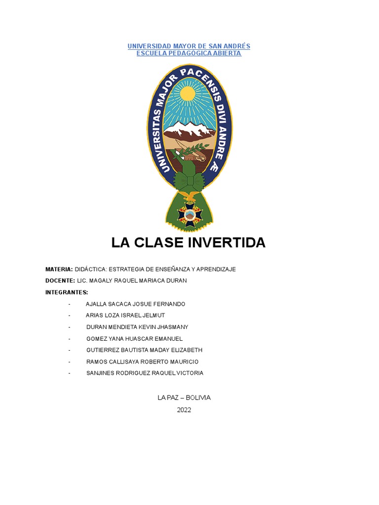 La Clase Invertida | PDF | Método de enseñanza | Salón de clases