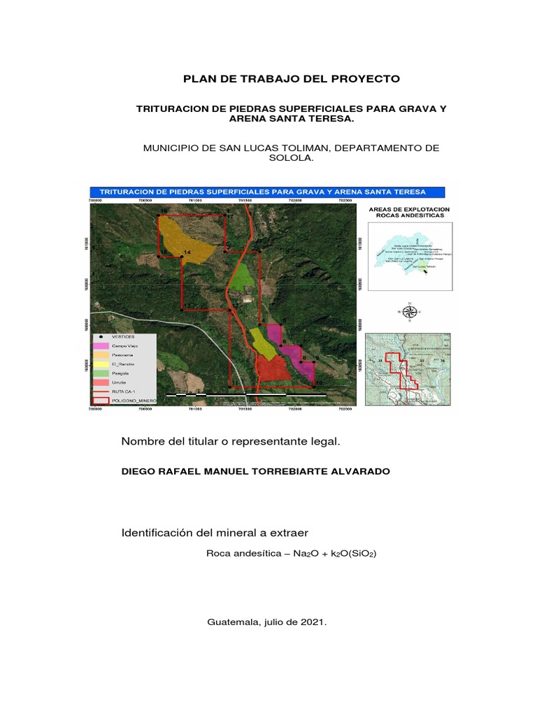 Plan Minado Sanlucas Toliman 2021 | PDF | Minería | Minería de superficie