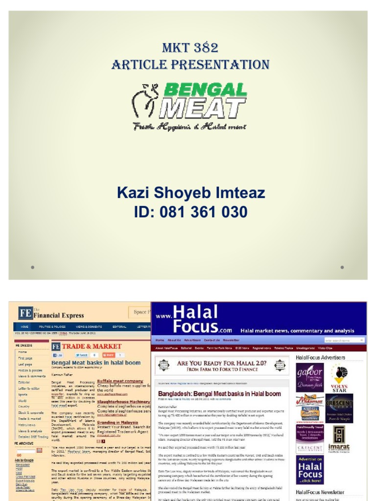 Bengal Meat Processing Overview | PDF | Business